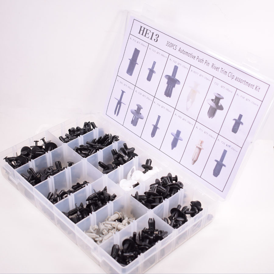 350pc 12 Sizes Auto Car Push Retainer Type Pins Na... – Grandado