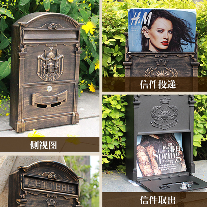 46*30 cm Retro Classic Villas Mailbox Plus Size Ou... – Grandado