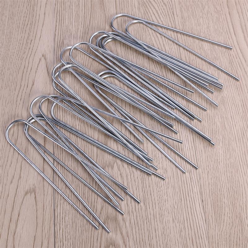 20pcs Garden Stakes Landscape Staples Steel Landsc... – Grandado