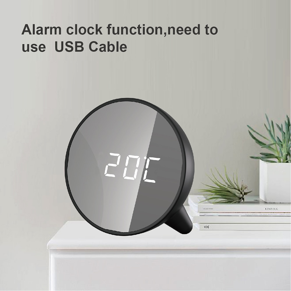 Digital USB table Alarm Clock with light and LED m... – Grandado