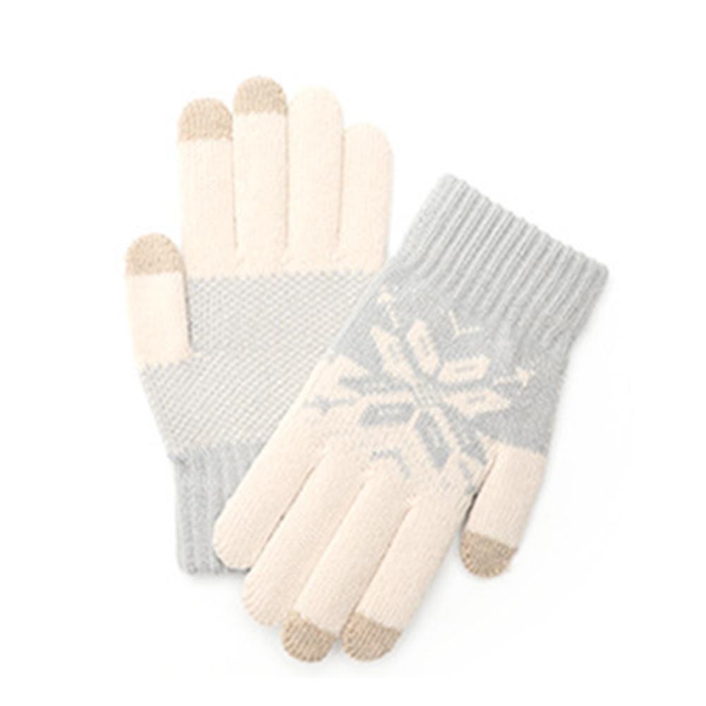 Vinter stickad pekskärm varma handskar varma tjock... – Vicedeal