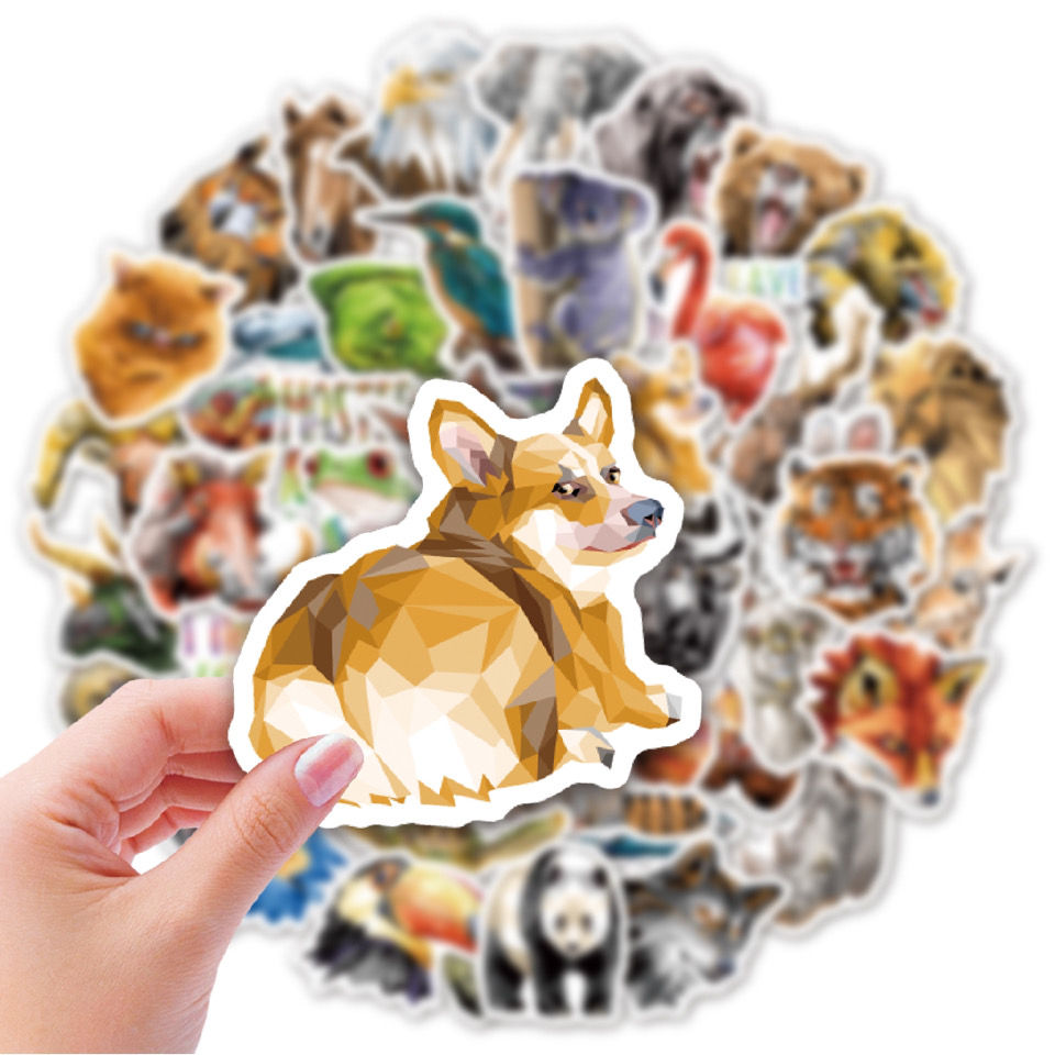 50PCS Diamond Cartoon Animal Stickers Waterproof L... – Grandado