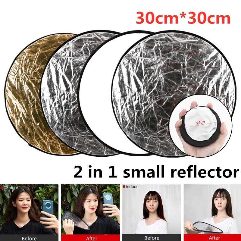 Liser Silver Gold White 30cm 2in1 Home Photography... – Grandado