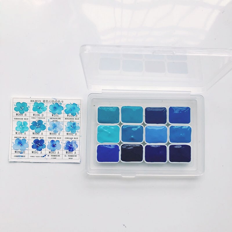 Blue series 12 colors 0.5ml/1ml/2ml Mini box Water... – Grandado