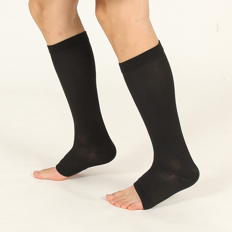 S-XL Elastic Open Toe Knee High Stockings Calf Com... – Vicedeal