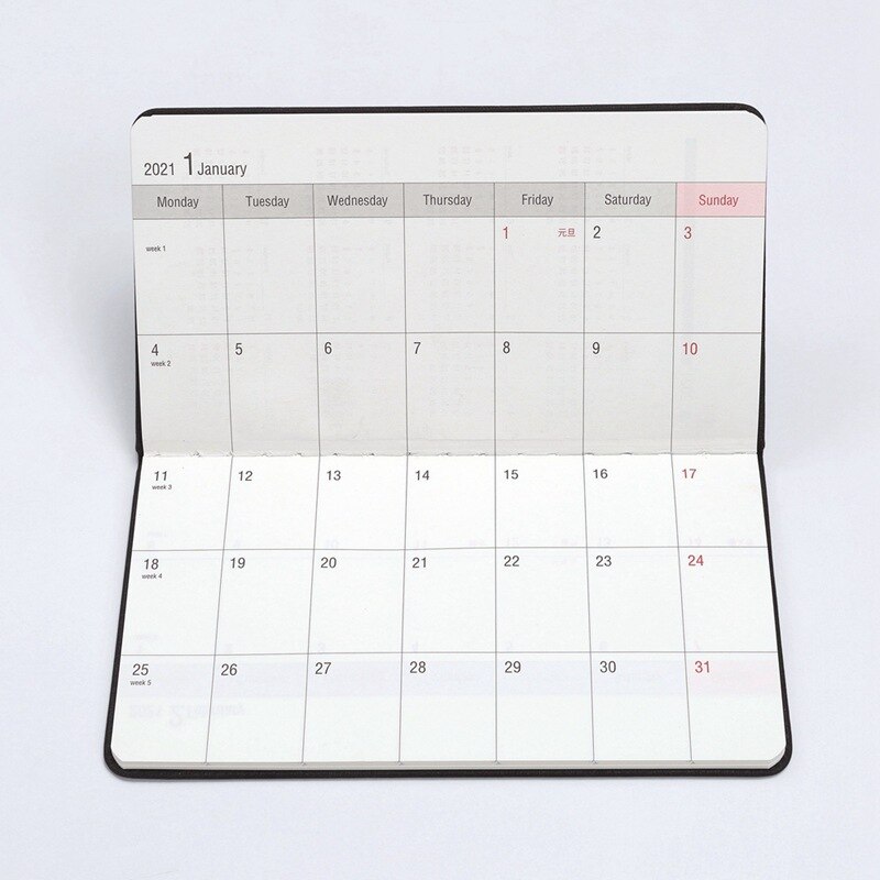 Planner Weekly Agenda Monthly Pu Leather Notebook ... – Grandado
