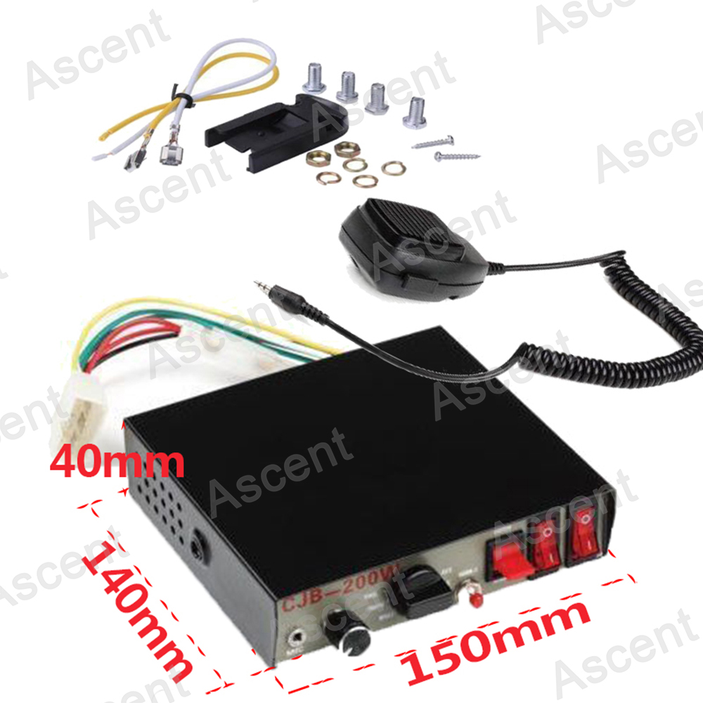 LARATH 12V 200W Car Police Siren CJB Host 9 Tones ... – Vicedeal