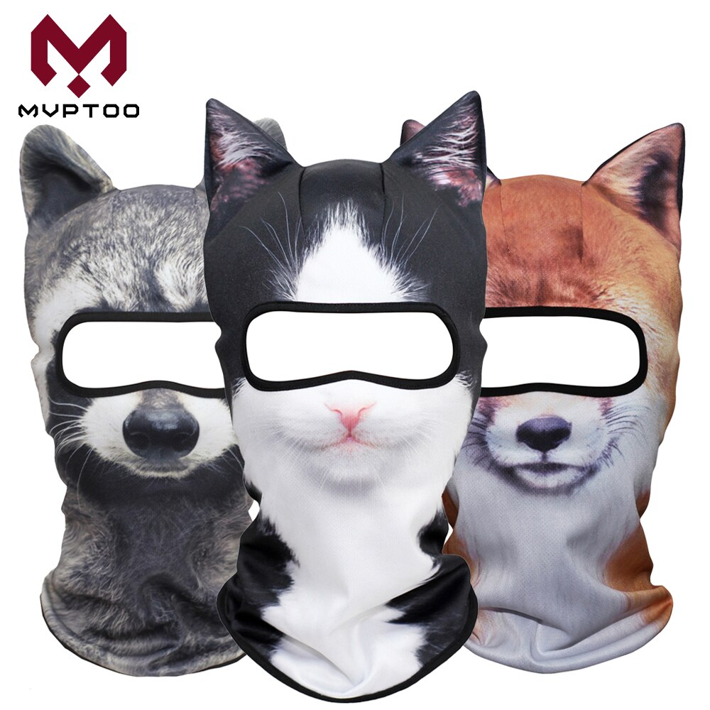3D Kat Leuk Dier Balaclava Motorcycle Motocross Mo... – Grandado