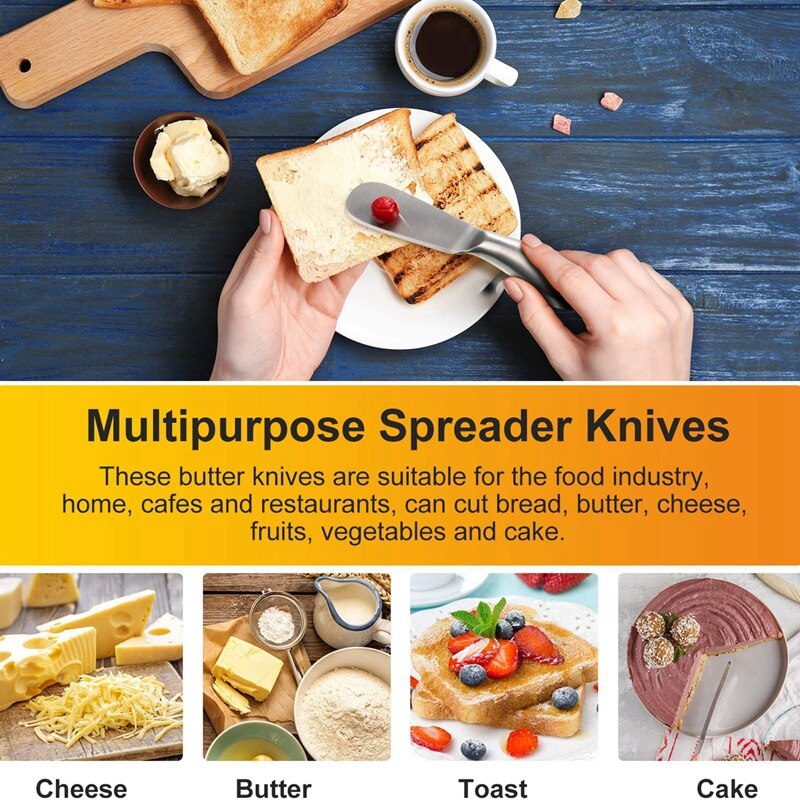 6 Pcs Cheese Spreader Knife Stainless Steel Butter... – Grandado