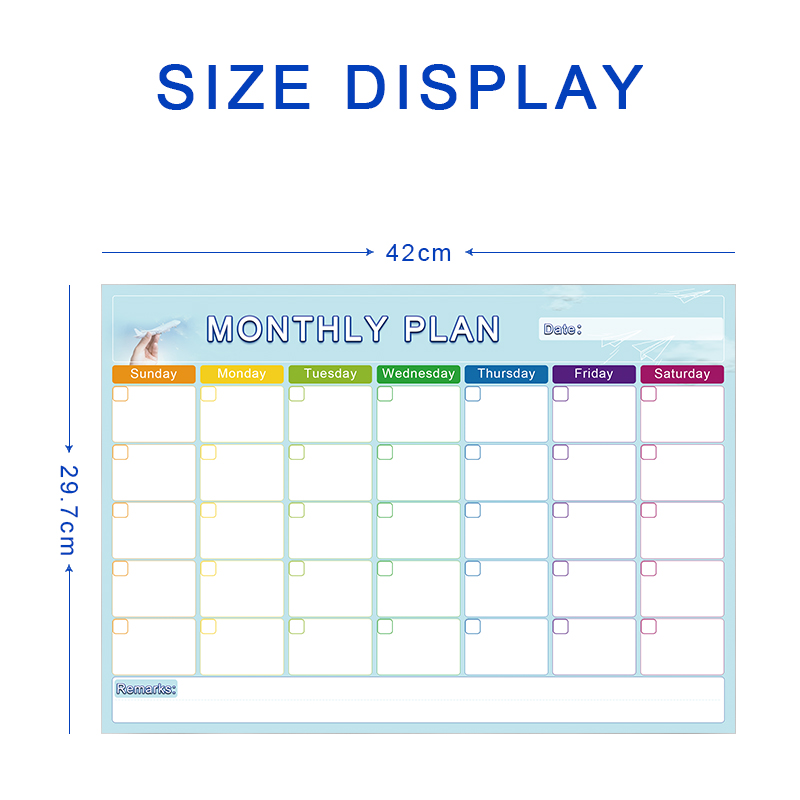 YIBAI A3 Monthly Planner Magnetic Whiteboard Messa... – Grandado