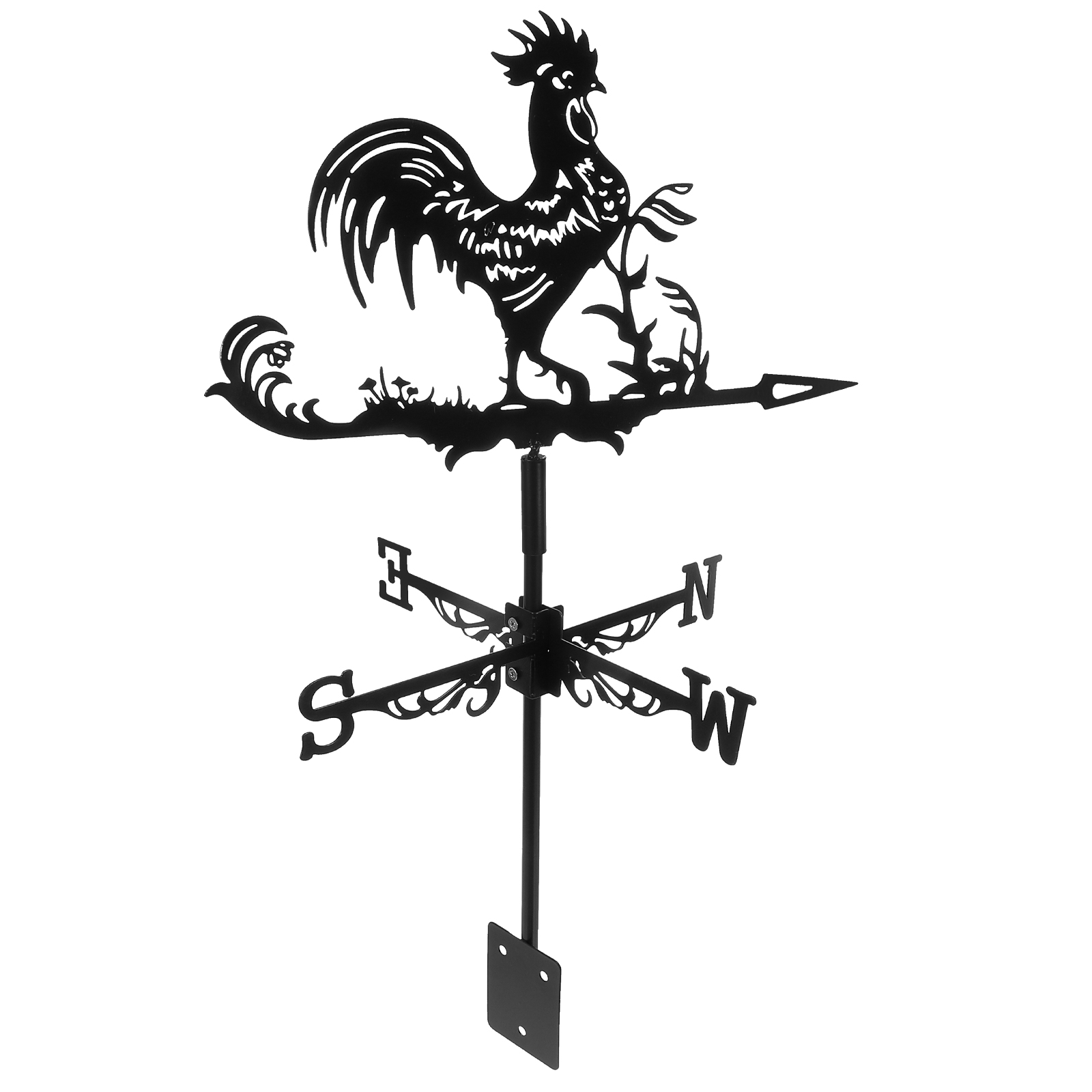 Rooster Wind Vane Rooftop Weather Vane Retro Metal... – Grandado