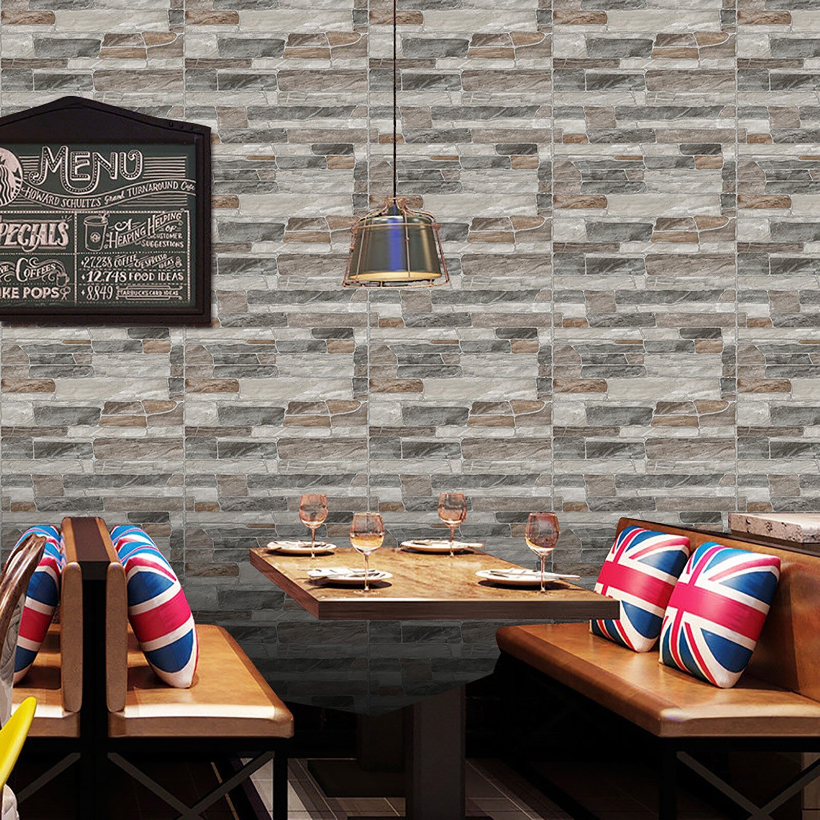 Baksteen Wandtegel Sticker Waterdicht Behang Zelfk... – Grandado