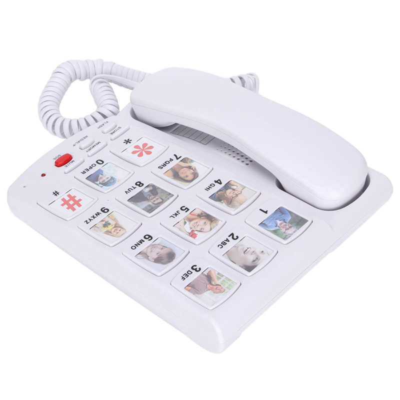 Big Button Telephone Amplified Photo Memory Corded... – Vicedeal