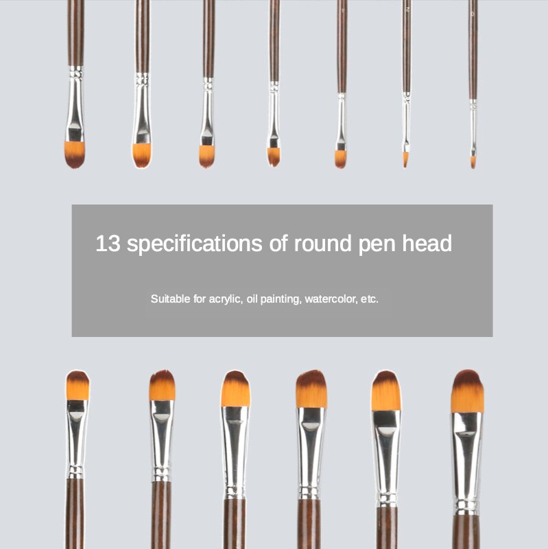 hazel shaped nylon paintbrush 13 individual packag... – Grandado