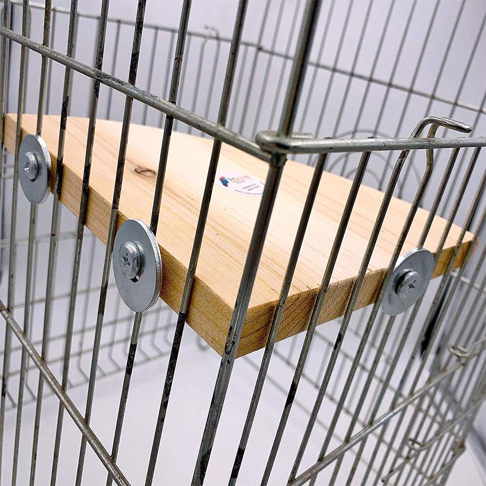 Wood Corner Shelf Laddered Cage Platform For Bird ... – Vicedeal