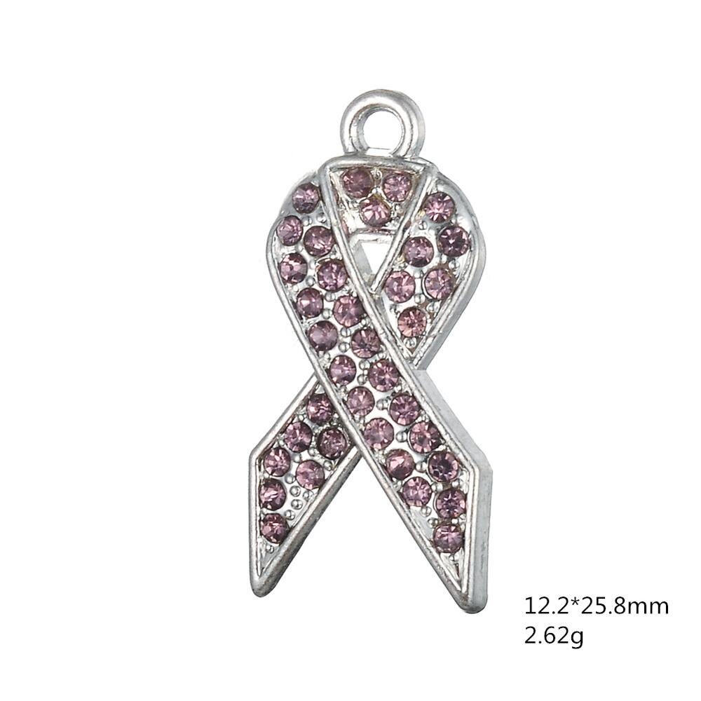 my shape Assorted Cancer awareness ribbon charm Pi... – Grandado