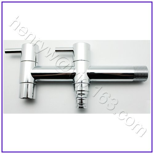 Luxury Double Handle and 2 Way Bib Tap Silver Colo... – Grandado