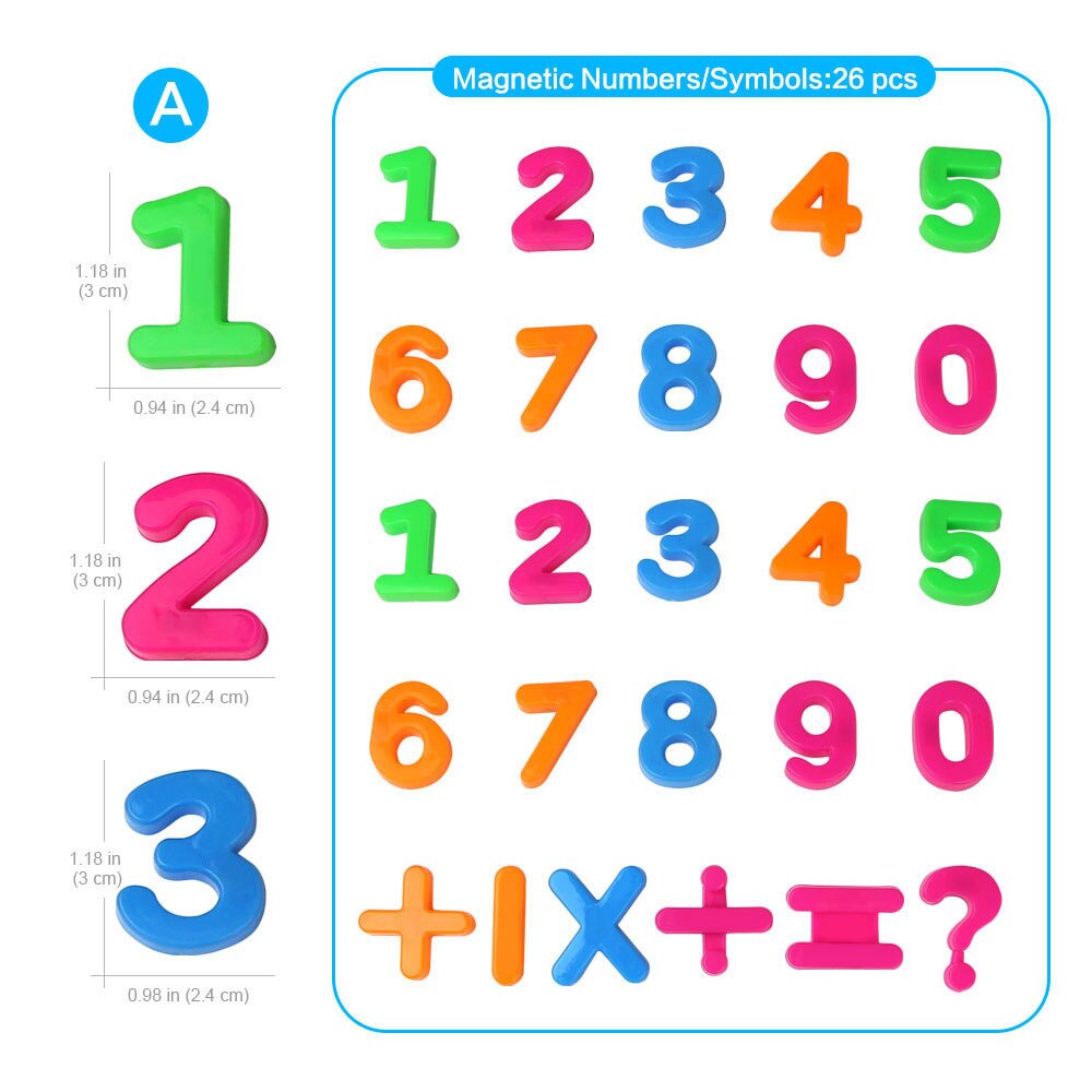 Magnet English Alphabet Numbers Puzzle Colorful St... – Grandado