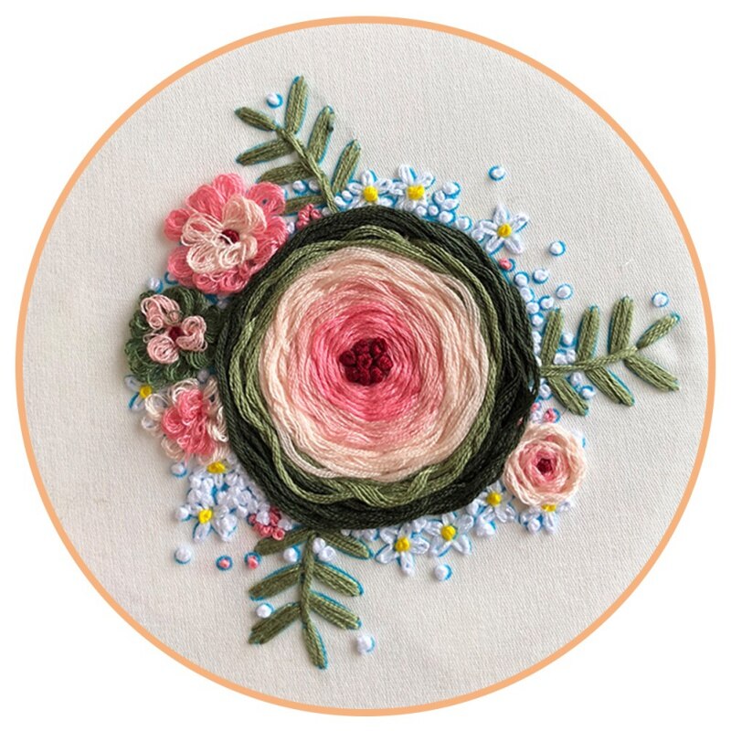 Diy broderi blomst håndarbejde håndarbejde til beg... – Grandado