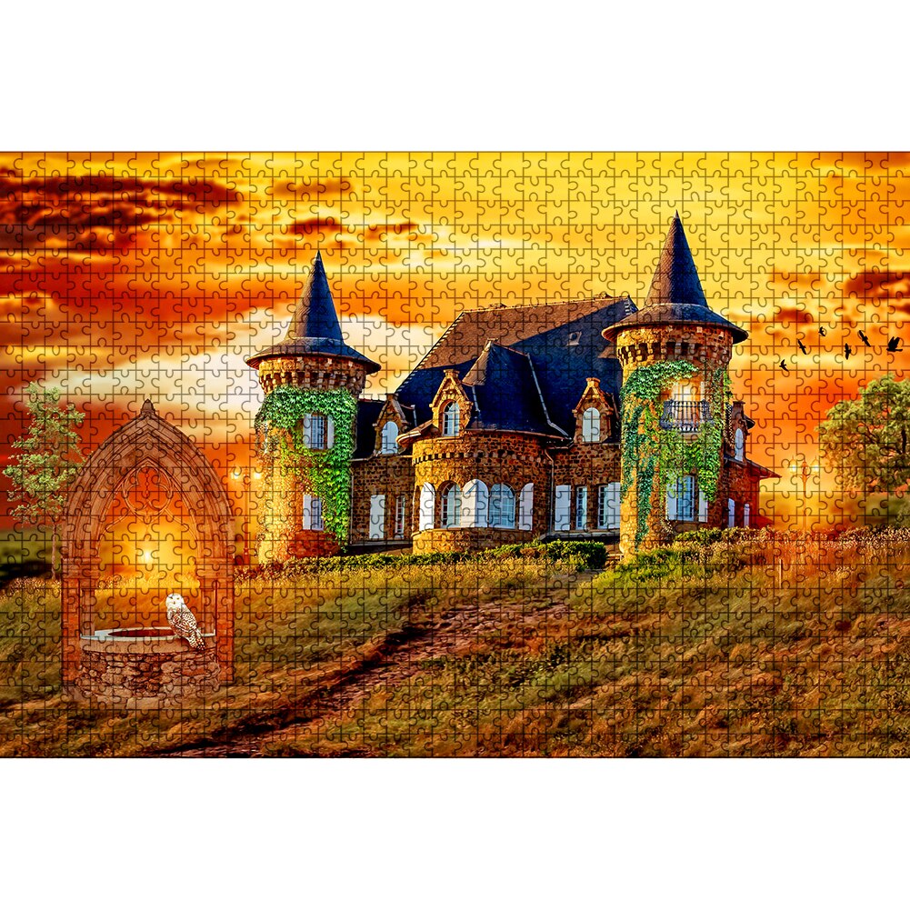 1000pcs Log Cabin Paper Puzzles Assemble Jigsaw St... – Grandado