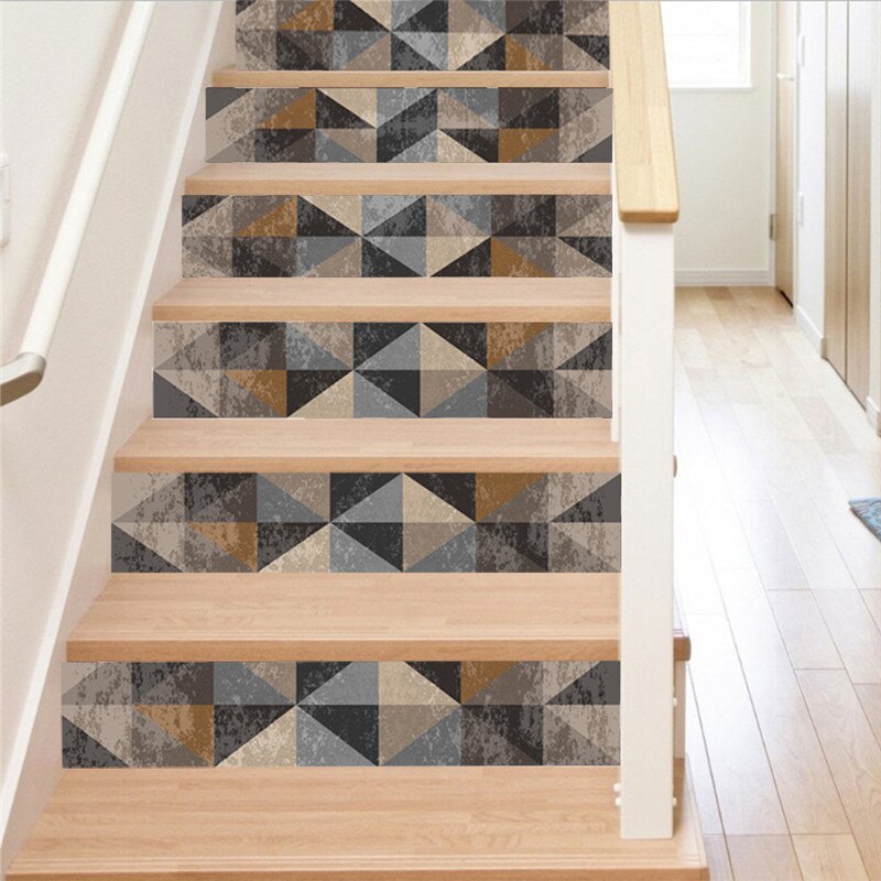 6pcs/set Stairs Sticker Geometry style Modern Floo... – Vicedeal