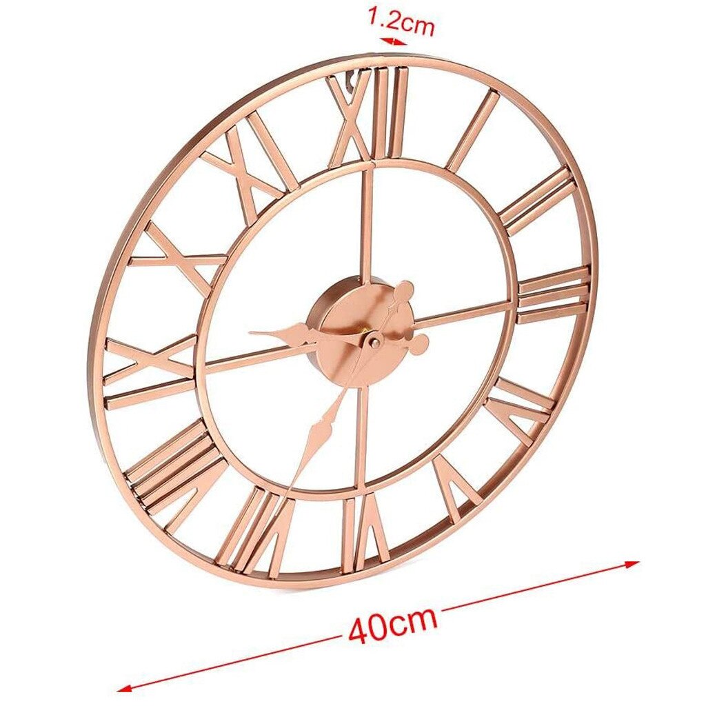 Reloj de pared Circular Retro romano 3d, de hierro... – Grandado