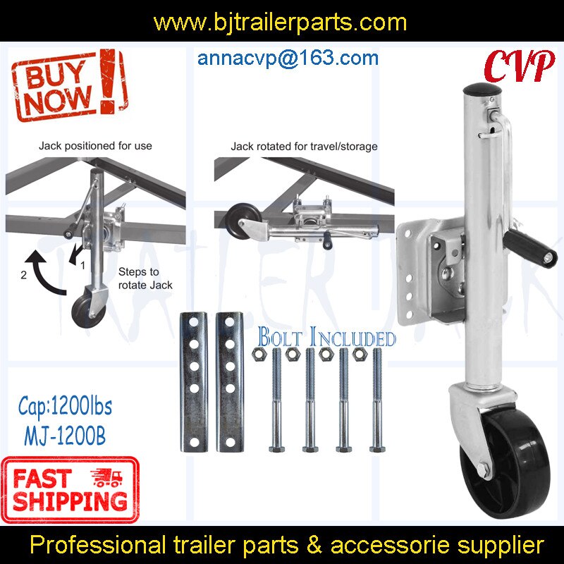 CVP Jockey Wheel Trailer Jack Single Wheel MJ-1200... – Vicedeal