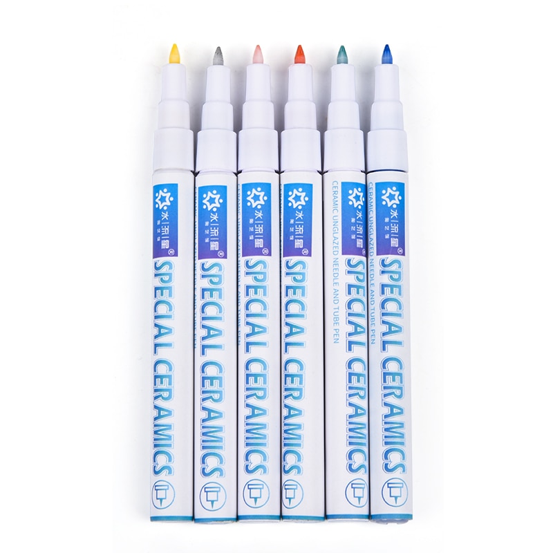 Jingdezhen ceramic watercolor pen pottery undergla... – Vicedeal