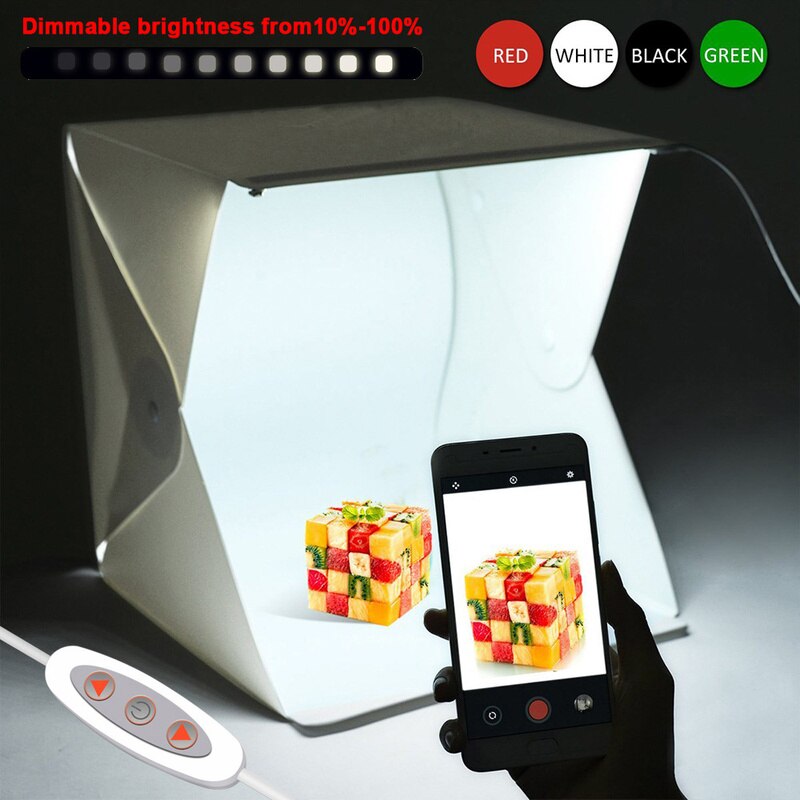 8 " 2 led paneler sammenleggbare bærbare fotovideo... – Grandado