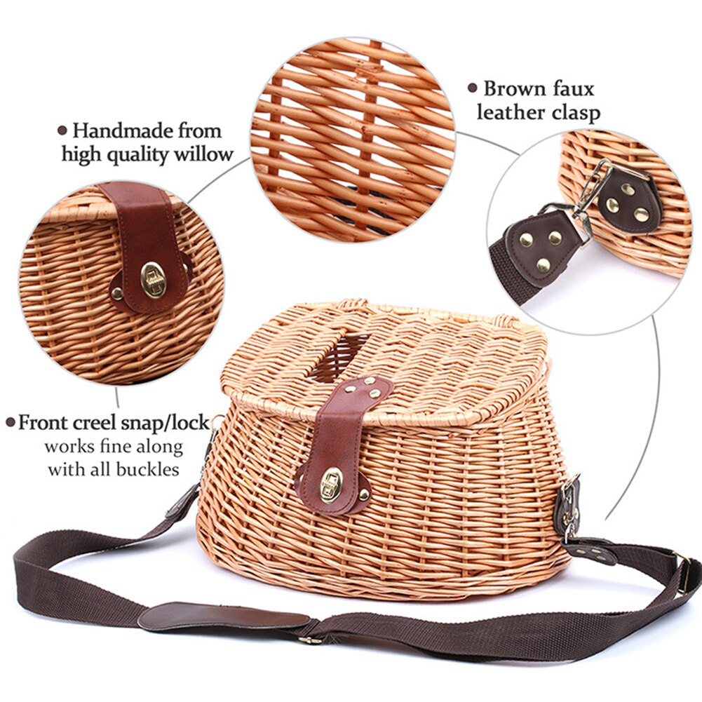 Wicker Fish Basket Fishing Creel Trout Perch Cage ... – Grandado