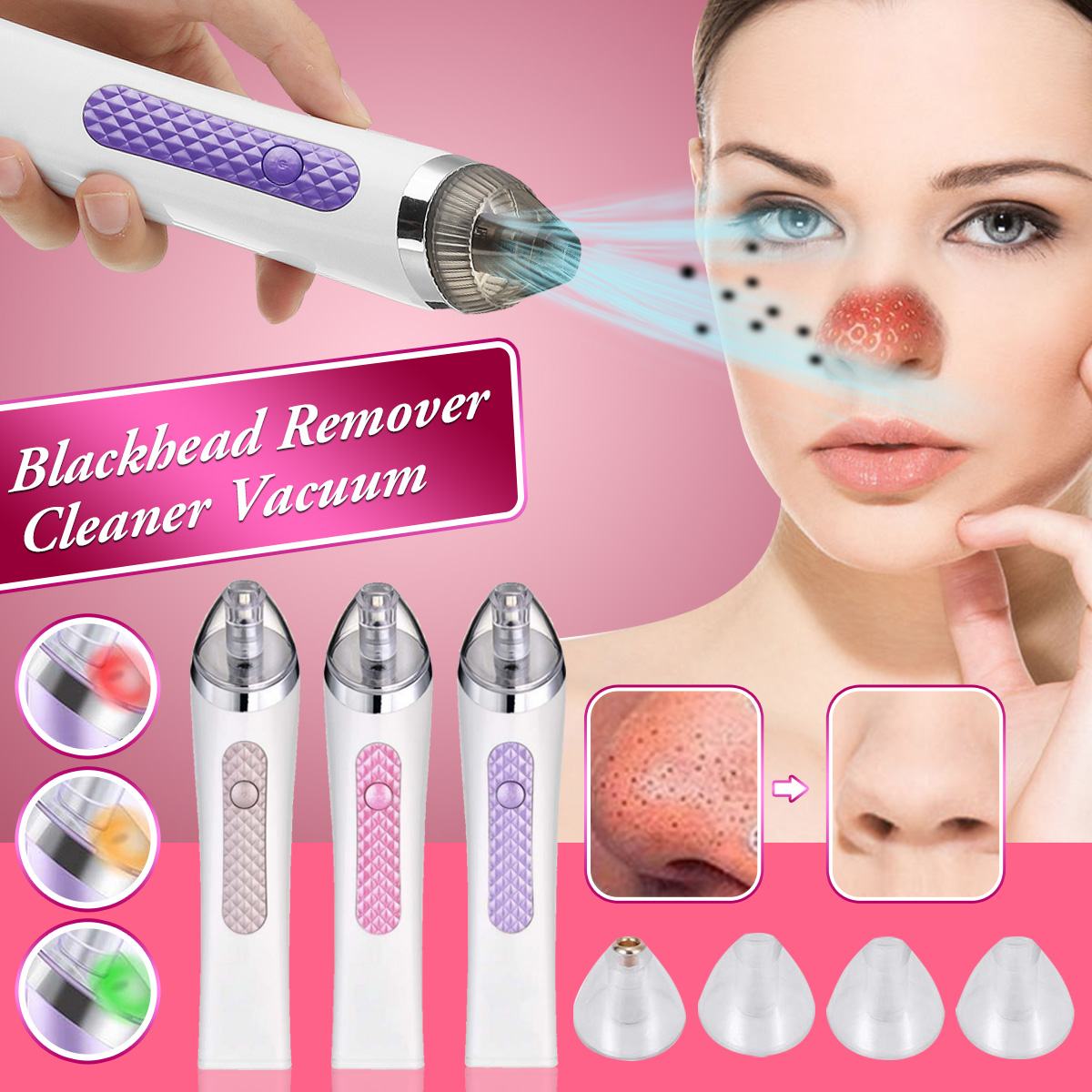 Face Acne Black Dot Pimple Blackhead Remover Elect... – Grandado
