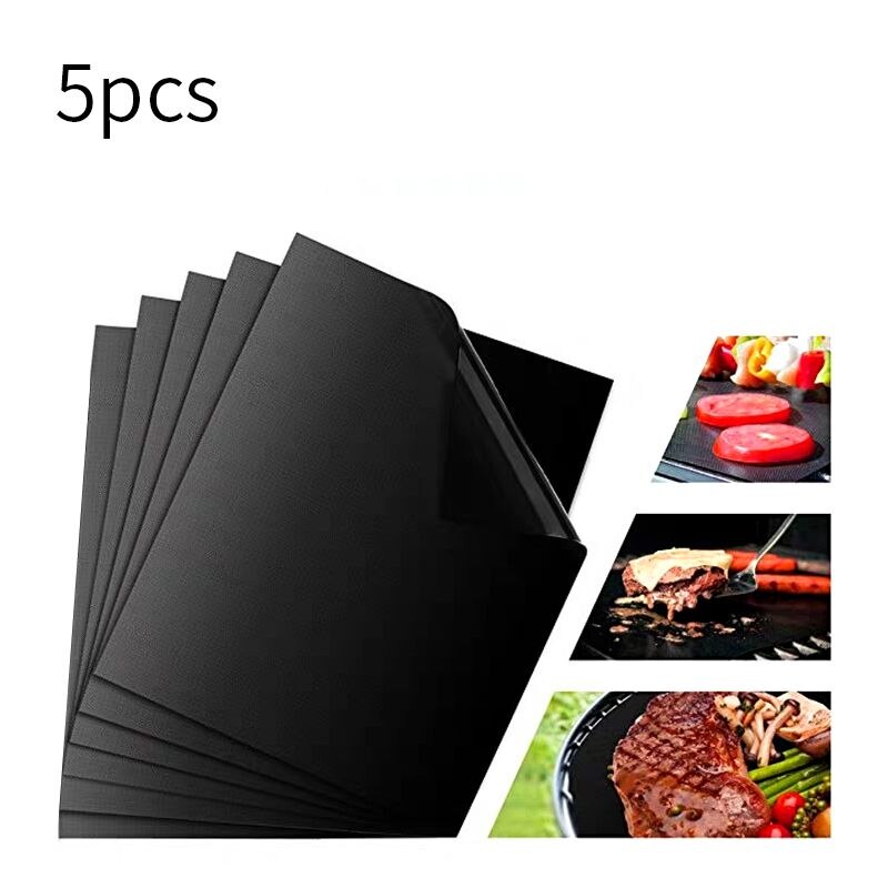 Grill Mat 5Pcs 44X33CM Non Stick Teflon BBQ Grill ... – Vicedeal