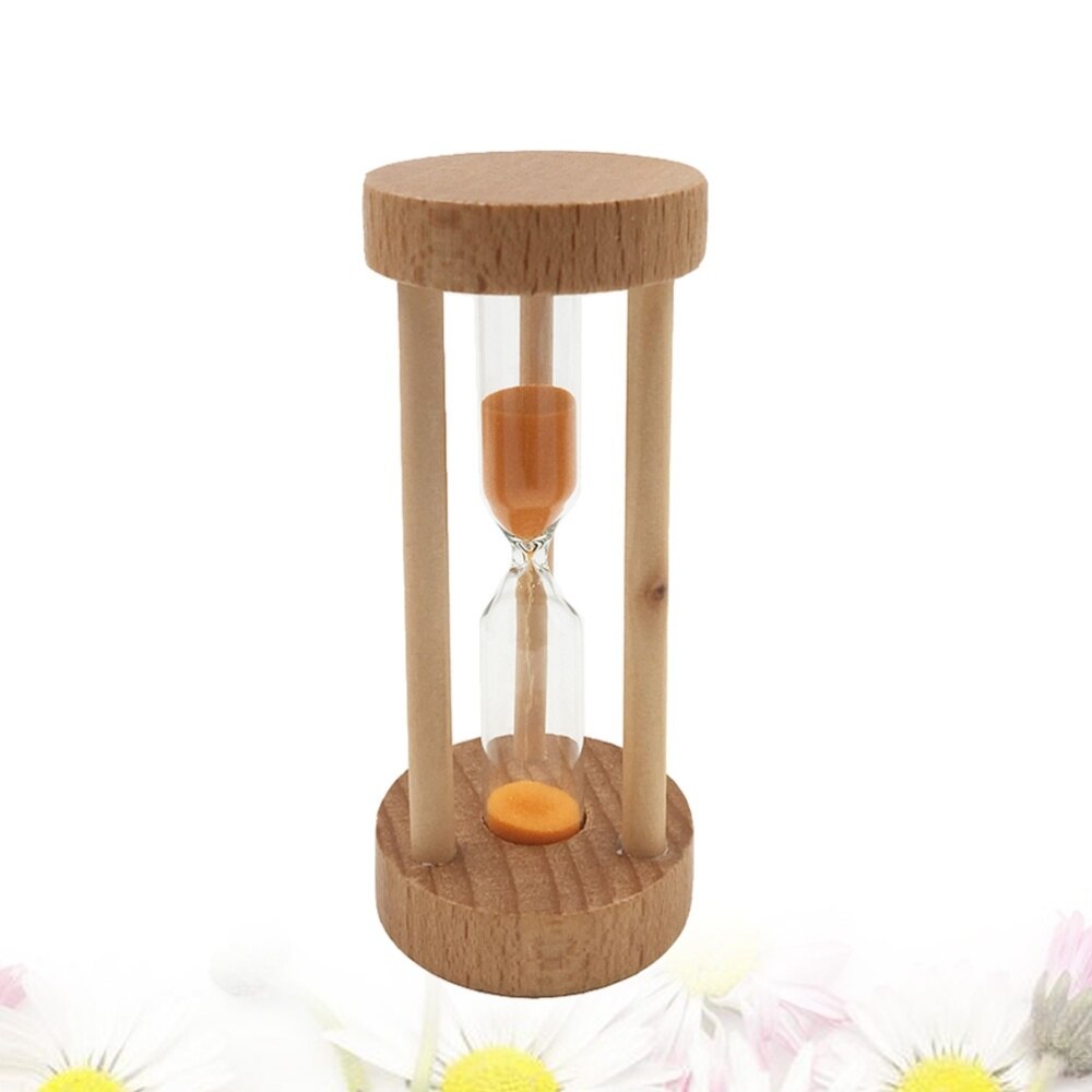 3 Min Houten Zandloper Zandloper Oranje Zand Timer... – Grandado