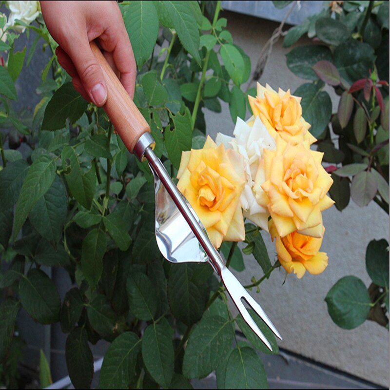 1 Pcs Manual Wieder Vork Rvs Tuin Wieder Houten Ha... – Vicedeal