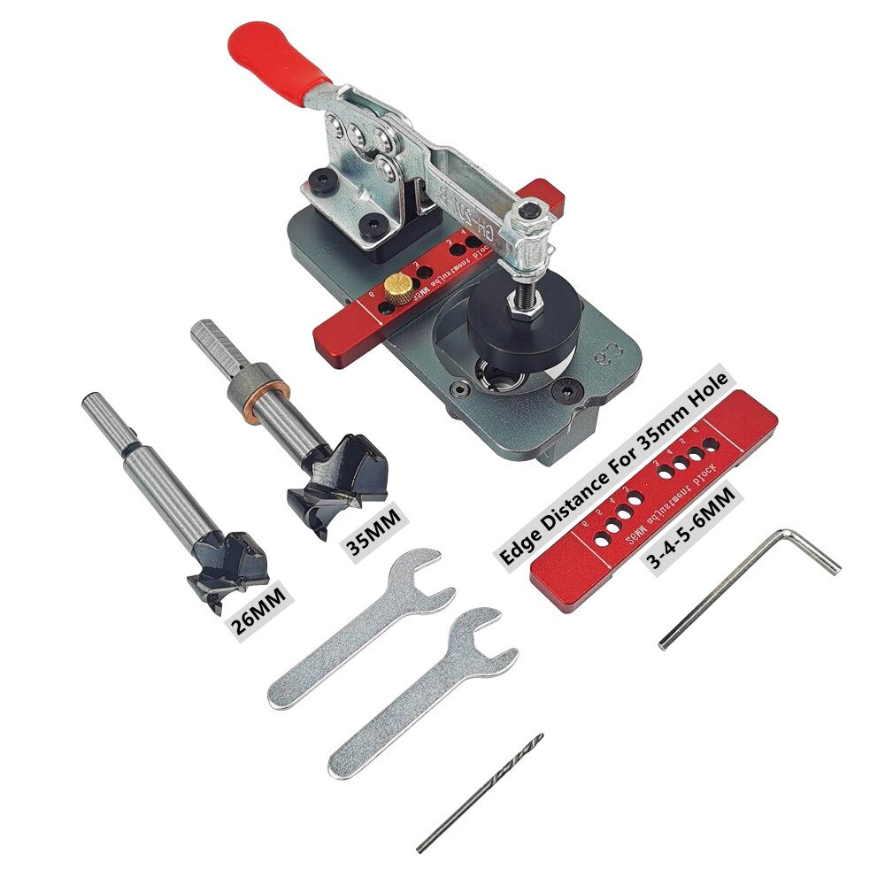 Concealed Hinge Jig and 26mm/35mm Hinge Hinge Bori... – Vicedeal