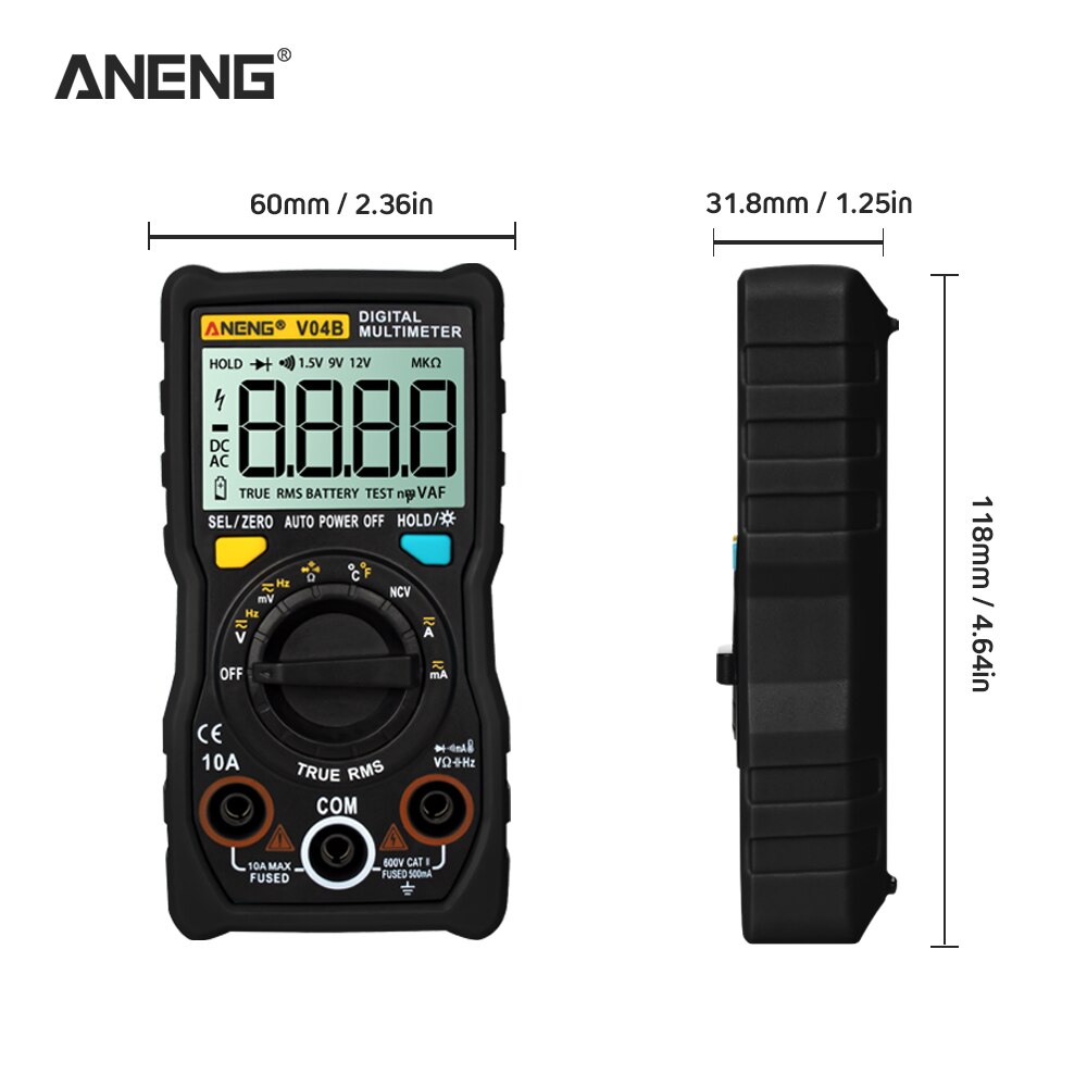 ANENG V04B true rms digital multimeter tester mete... – Vicedeal