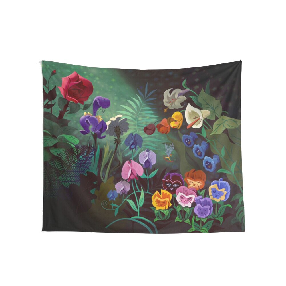 Plant illustration tapestry botanical Wildflower T... – Grandado