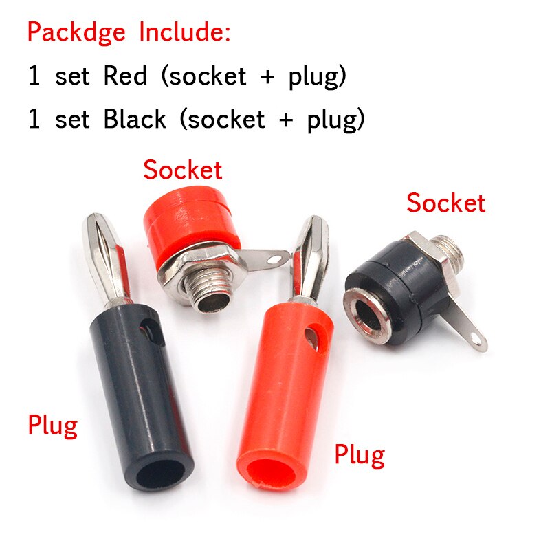 1male and Female 4mm Banana Plug Male and Female t... – Vicedeal