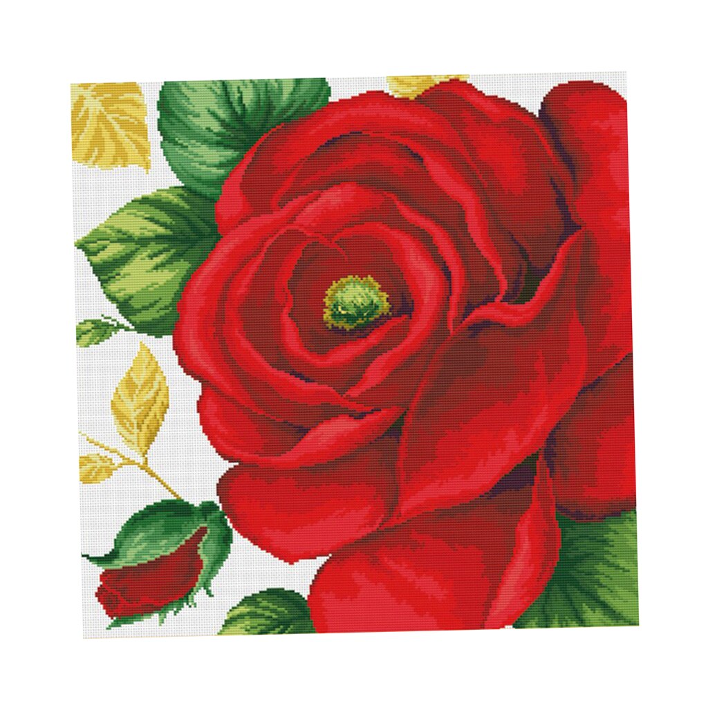 Red Roses Counted Cross Stitch Kits,Cross-Stitch P... – Grandado