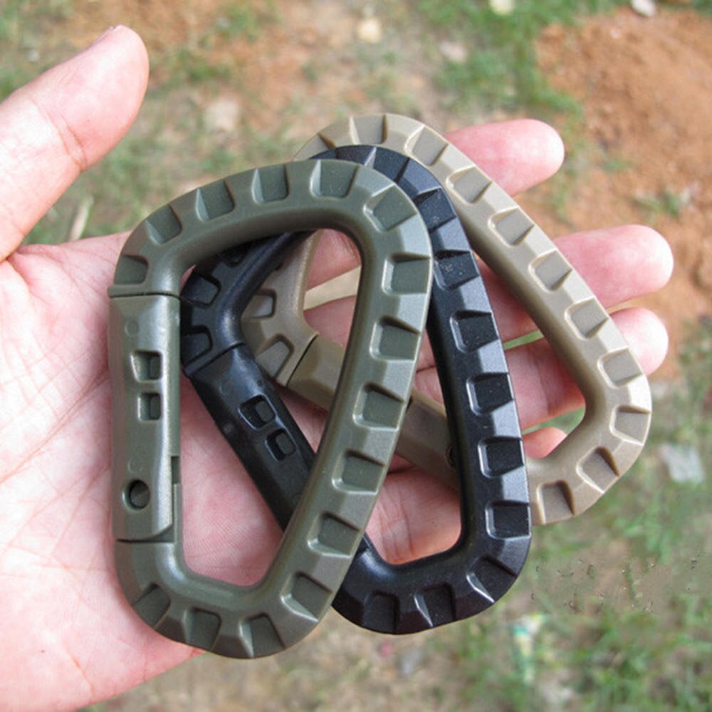 6pcs Plastic Snap Clip Carabiner D-type Mountainee... – Grandado