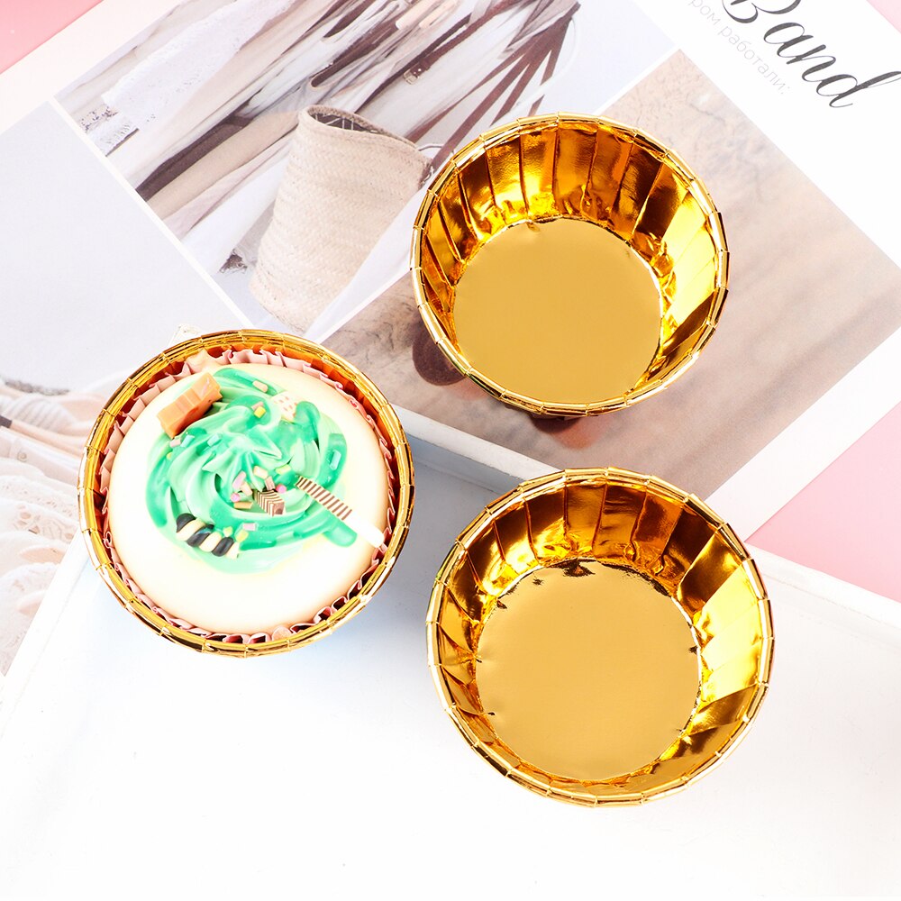 50pcs/pack Muffin Cupcake Liner Cake Wrappers Baki... – Grandado