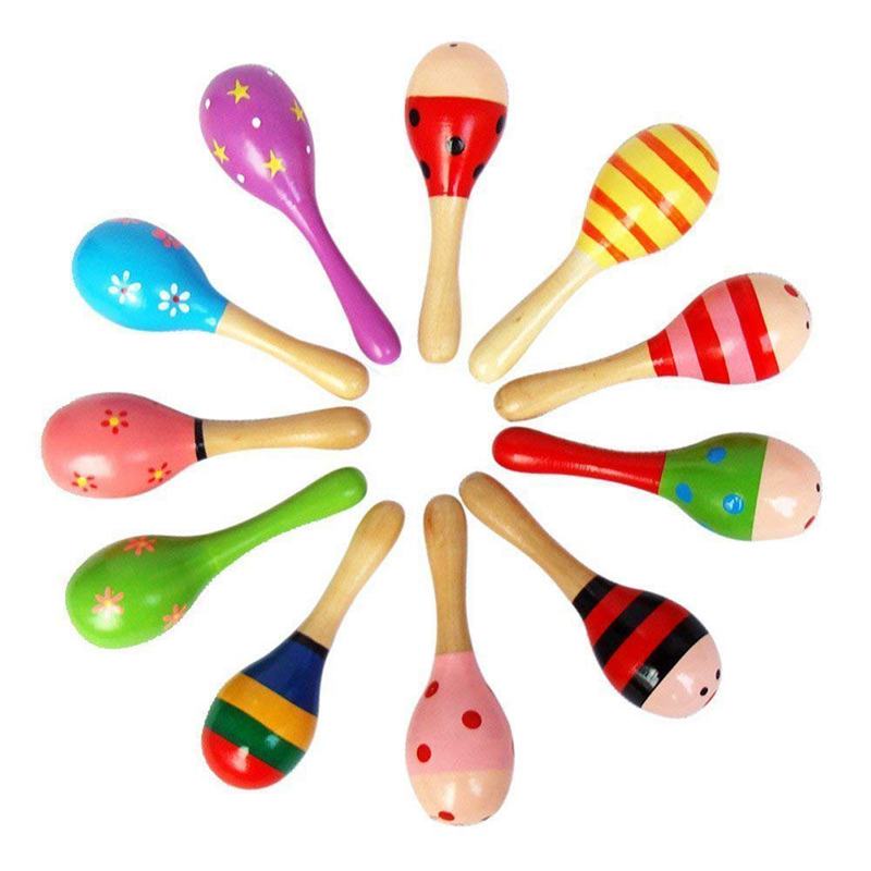 10 PCS Holz Holz Maraca Rasseln Shaker Percussion ... – Vicedeal