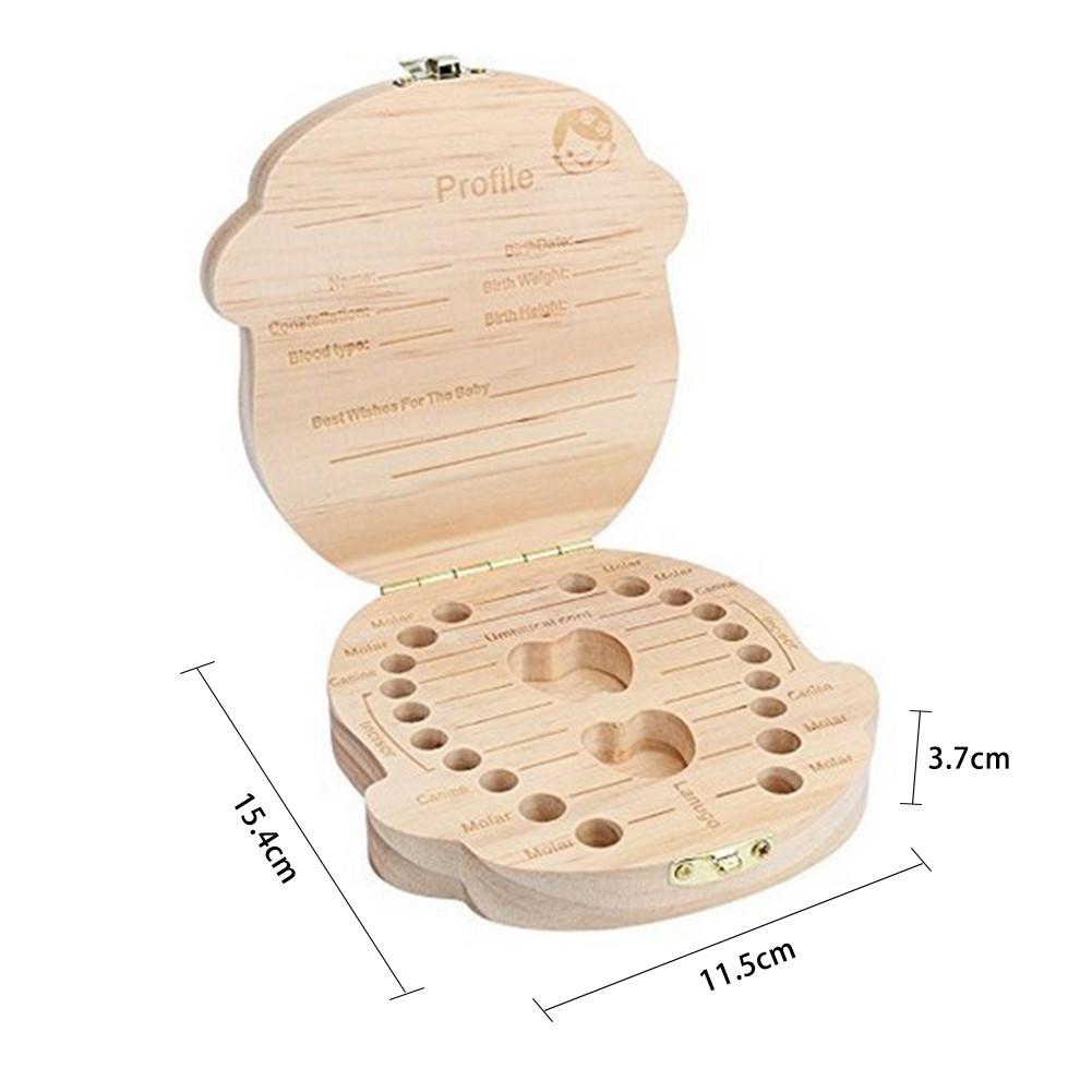 Baby Wood Tooth Box Organizer Melk Tanden Opslag T... – Vicedeal
