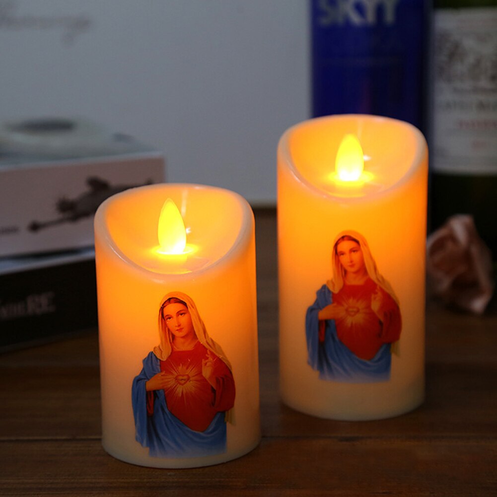 LED Candles Light, Jesus Christ Candles Lamp LED T... – Grandado