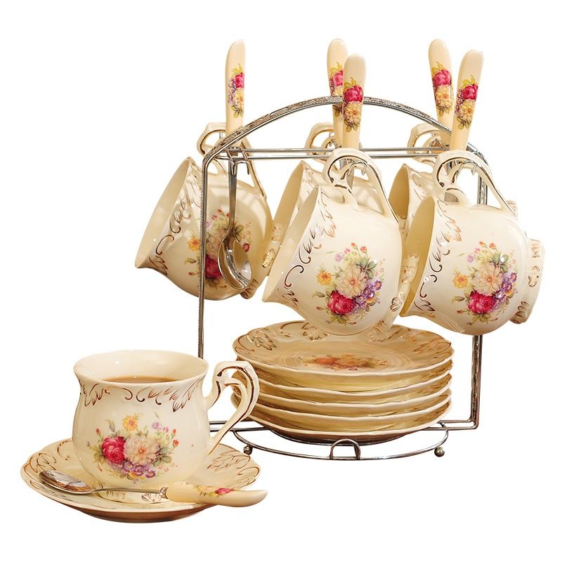 European coffee cup set coffee set with ceramic Br... – Grandado