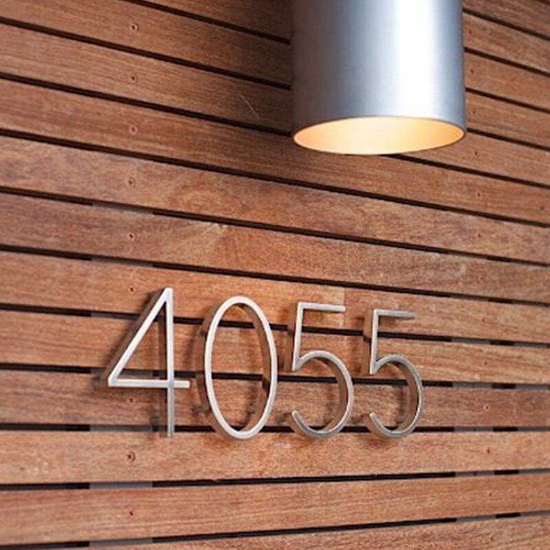 12cm Silver House Numbers Signage #0-9 Alphabet Le... – Grandado