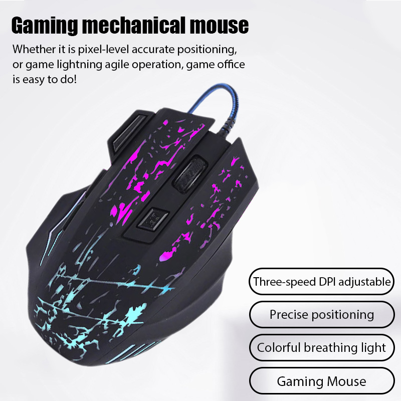 Neue Hintergrundbeleuchtung Wired Gaming Maus 1200... – Grandado
