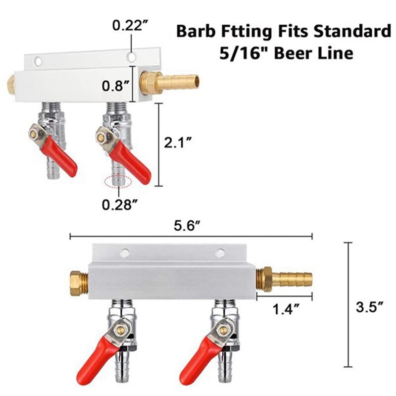 CO2 Air Distribution Manifold Splitter Draft Beer ... – Vicedeal