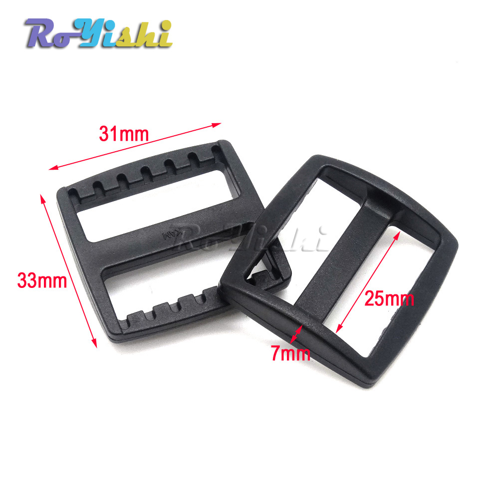 20pcs/pack 1" Black Plastic Slider Tri Glide Adjus... – Grandado