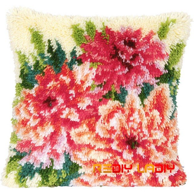 Diy Klink Haak Kussen Rose Tulpen Kussensloop Geha... – Grandado